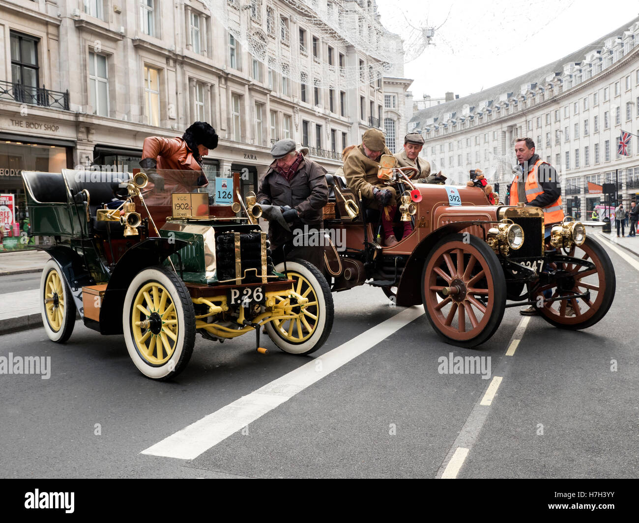 1902 Dennis and 1904 Albion Veteran Cars on display at the 2016 Regent ...