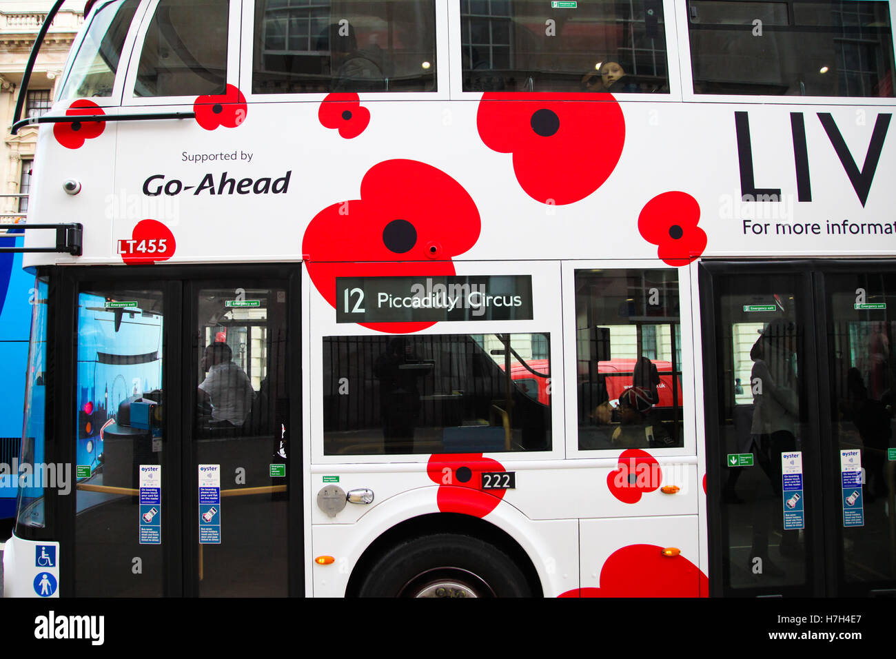 Whitehall, London, UK. 5th Nov, 2016. Bus number 12 decorated with ...