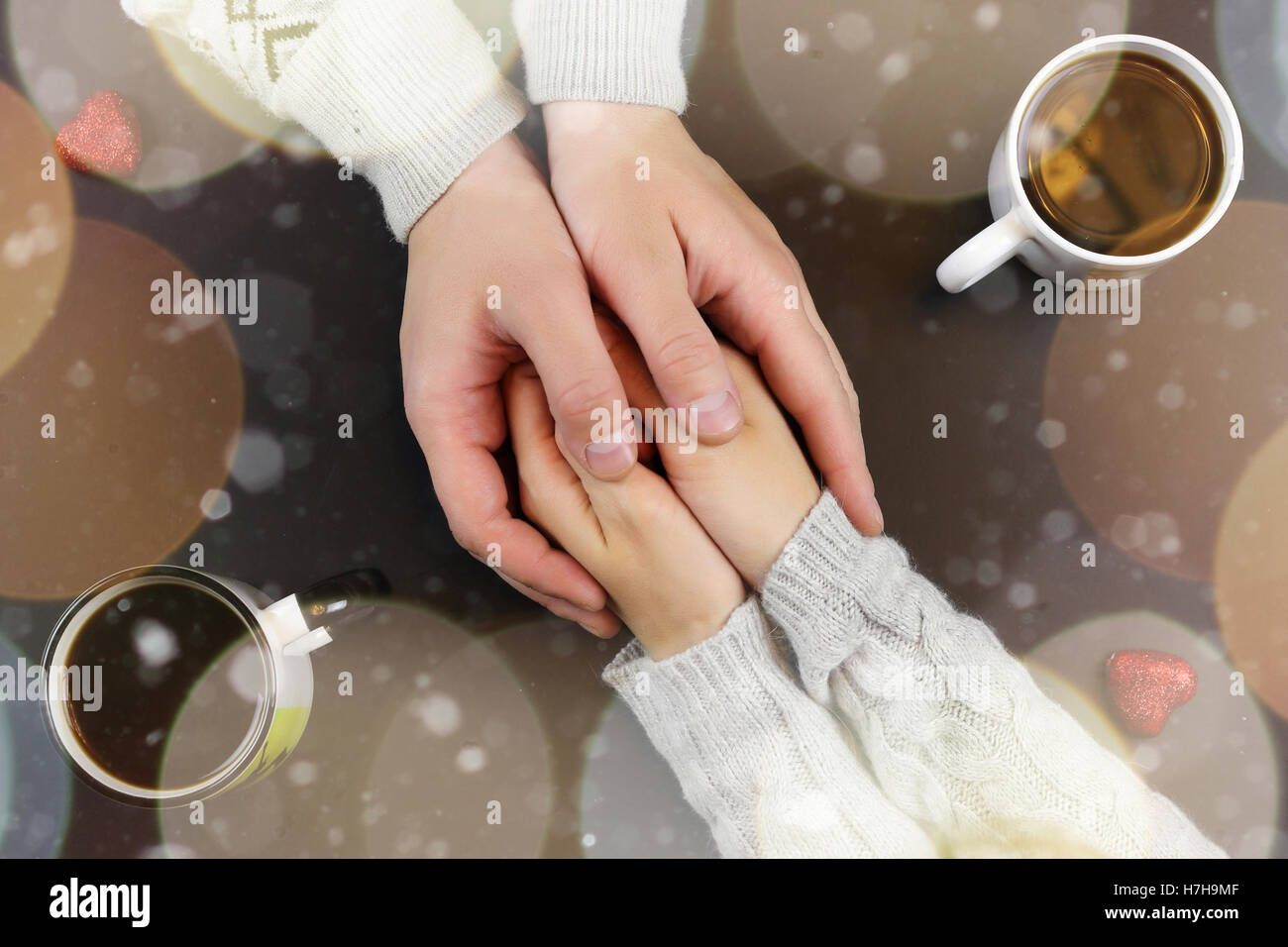 hand coffee background couple Stock Photo - Alamy