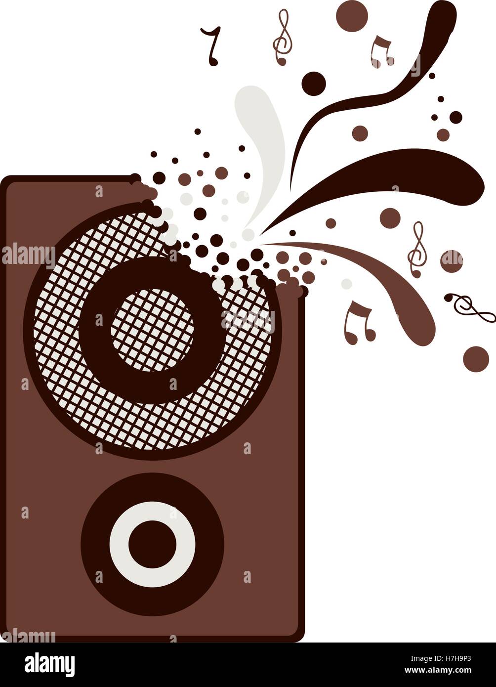 Speaker Bass Box Icon Over White Background Vector Illustration Stock Vector Image And Art Alamy