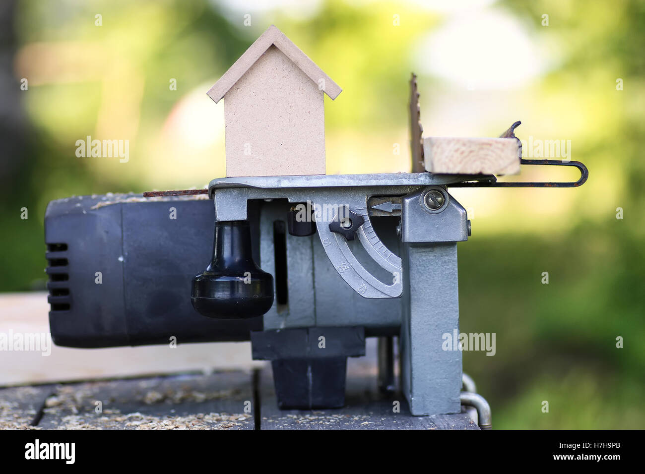 house model construction saw Stock Photo - Alamy