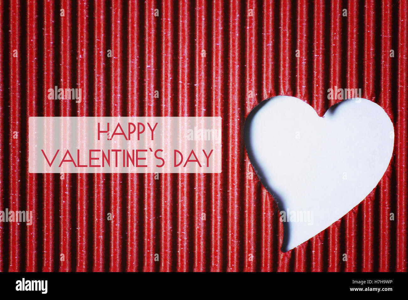 happy valentine paper heart shape Stock Photo - Alamy