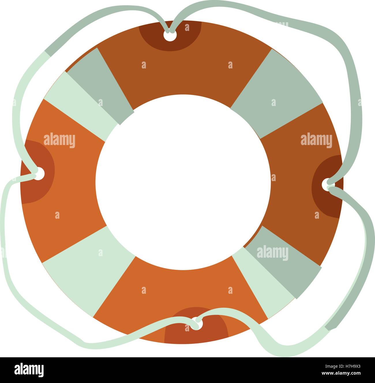 lifeguard float icon over white background. summer vacation design ...