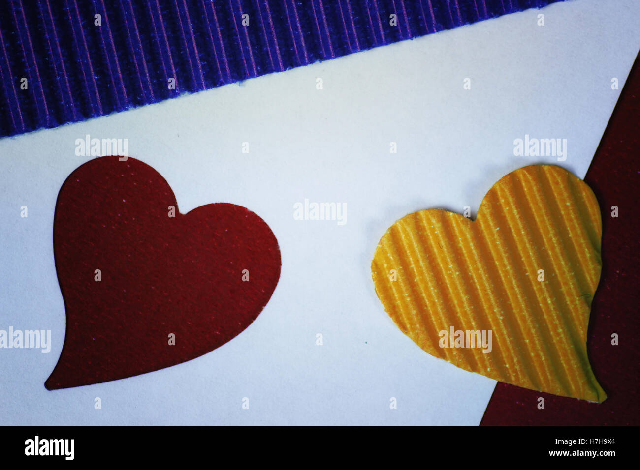 Cardboard heart shape Stock Photo - Alamy