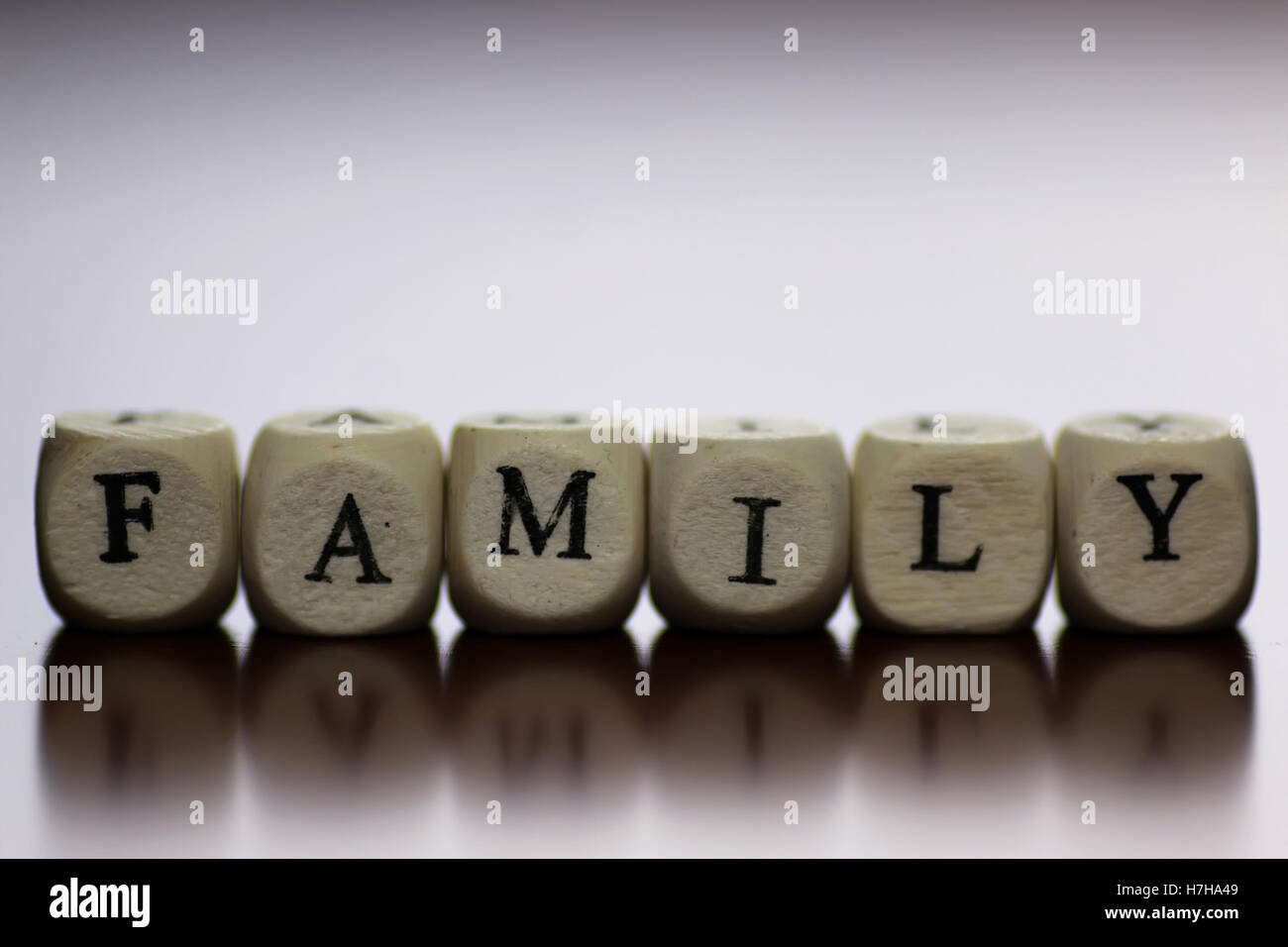 text family letter cube Stock Photo - Alamy