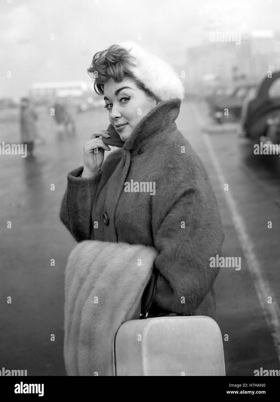 Singer Marion Ryan at London Airport, where she was off to Germany to ...
