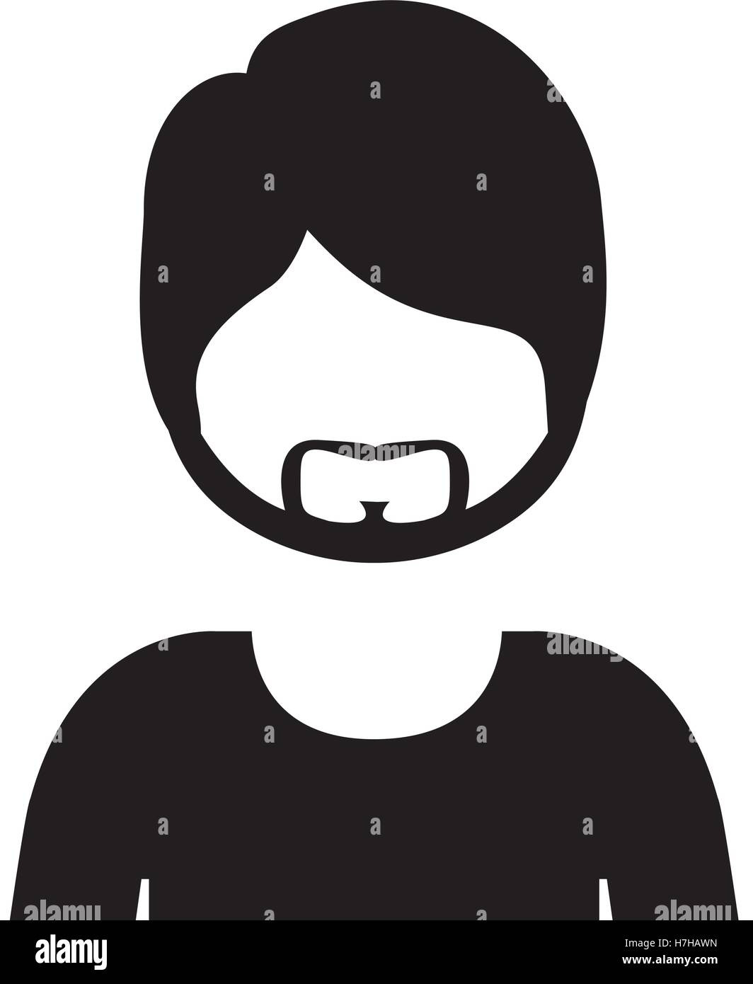 avatar male man social user icon over white background. vector ...