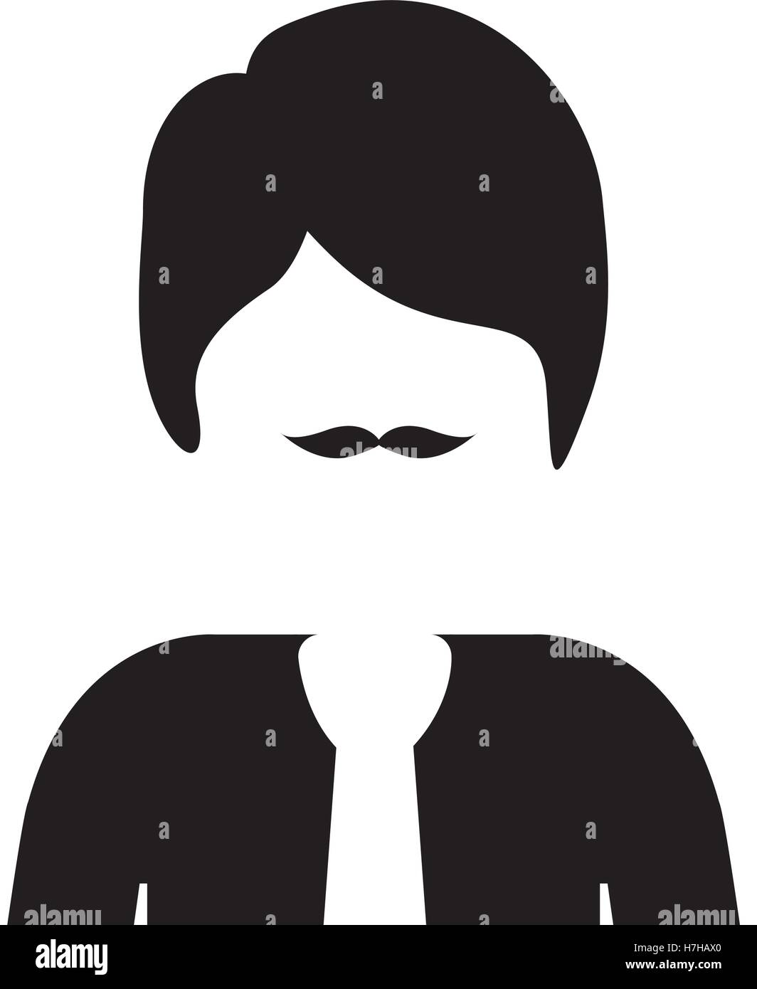 avatar male man social user icon over white background. vector ...