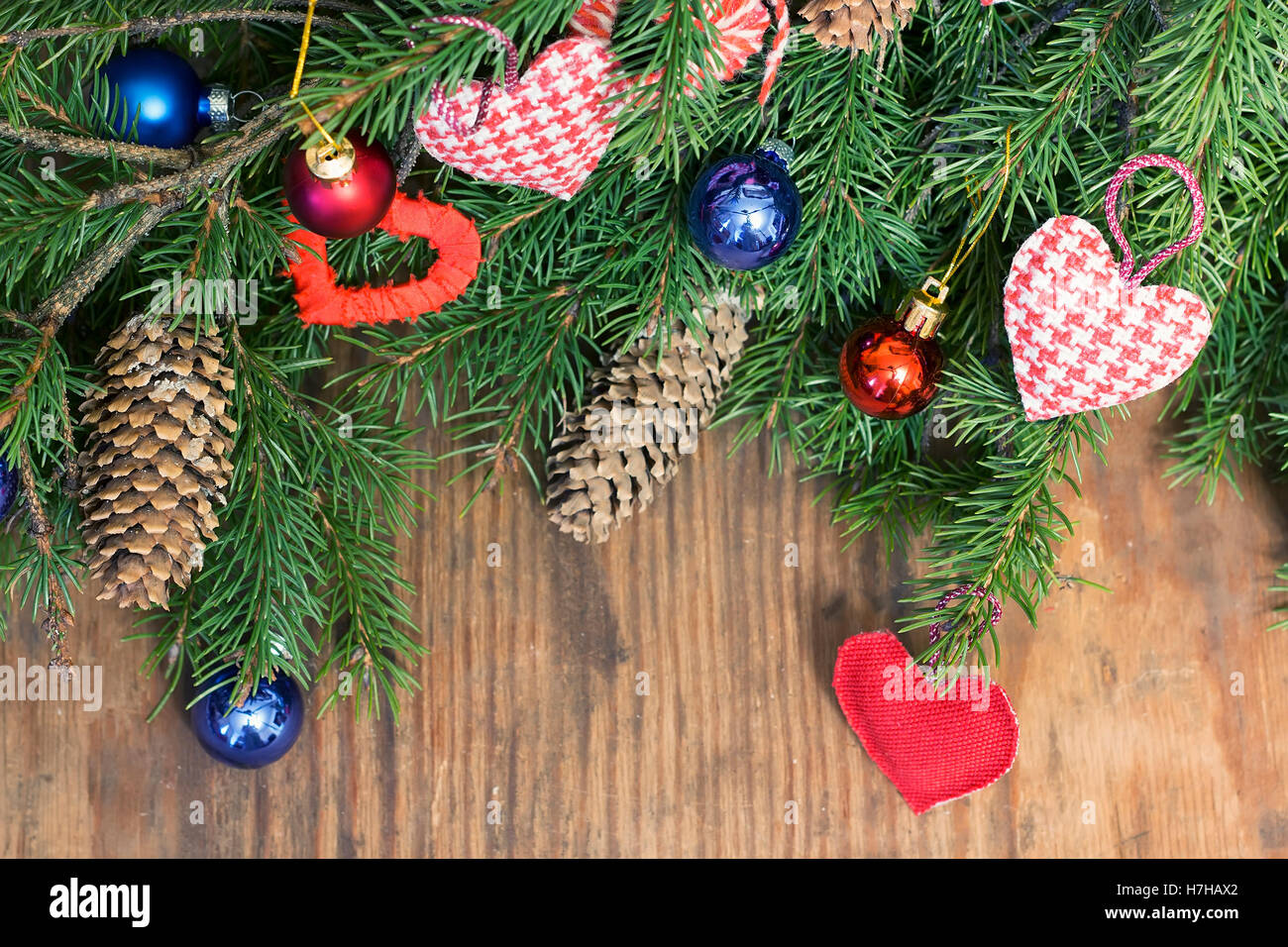 christmas background fir tree ball Stock Photo - Alamy