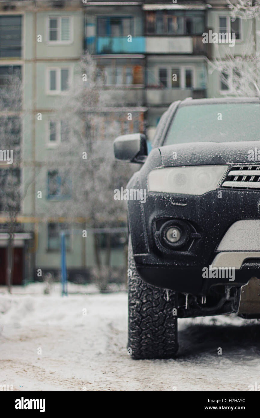 car frost winter Stock Photo - Alamy