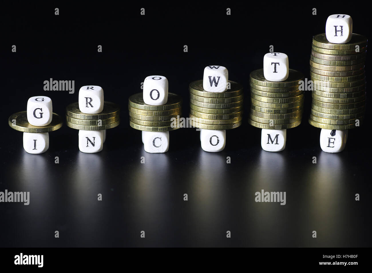 growth income text letter Stock Photo - Alamy