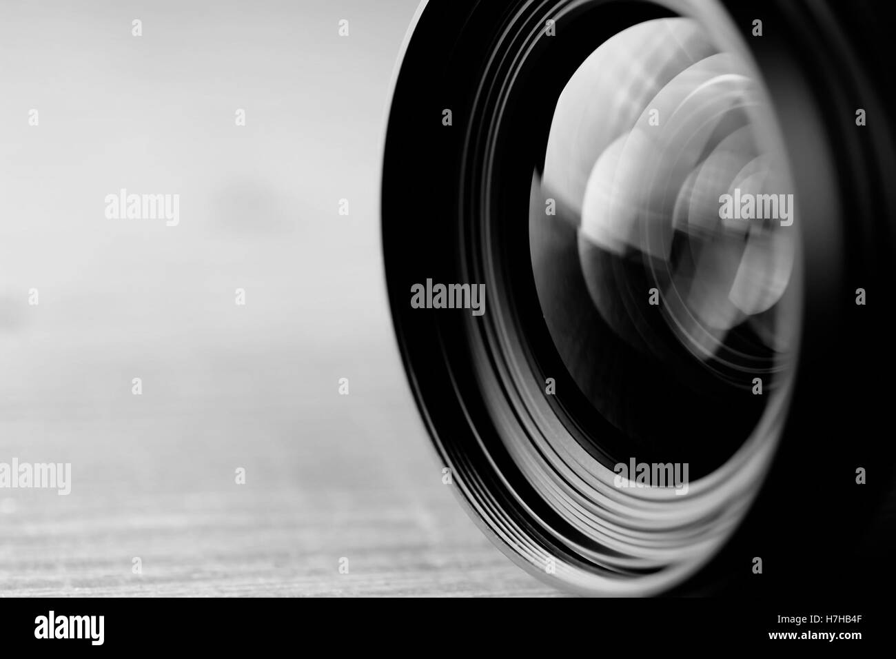 lens reflection black and white photo Stock Photo - Alamy