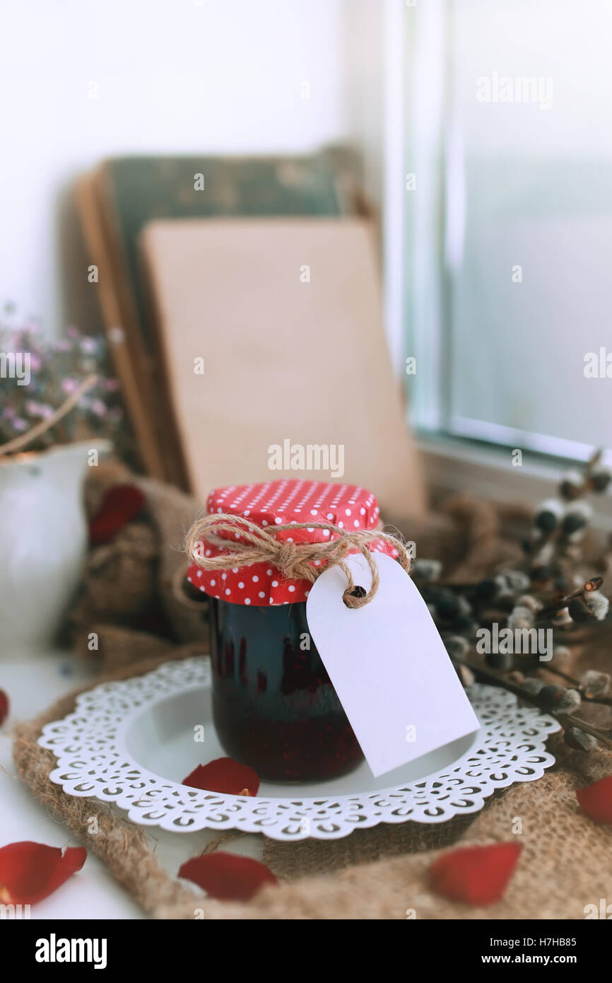 harvest rustic homemade jam Stock Photo - Alamy