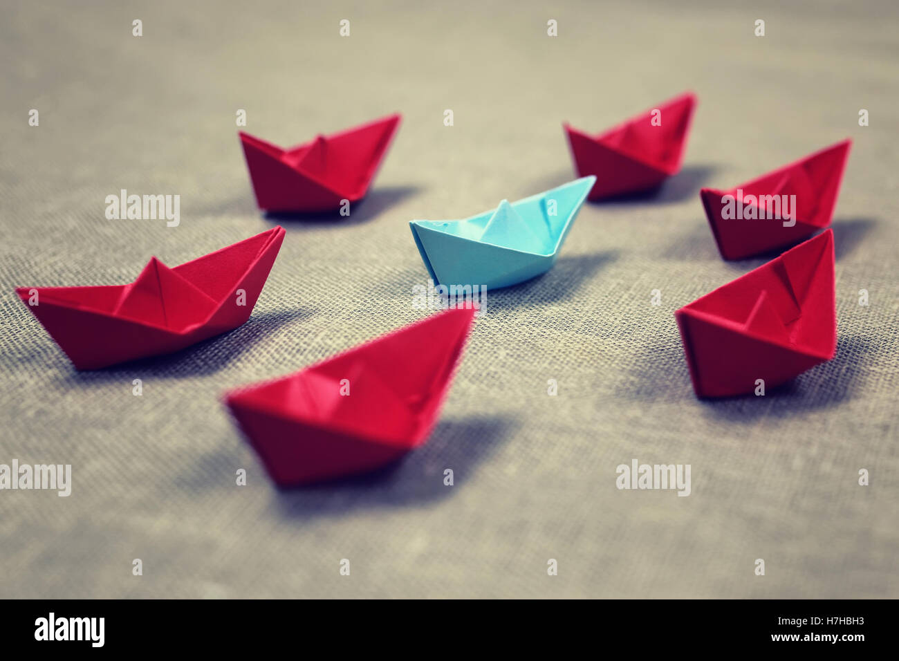 colored paper boats Stock Photo - Alamy
