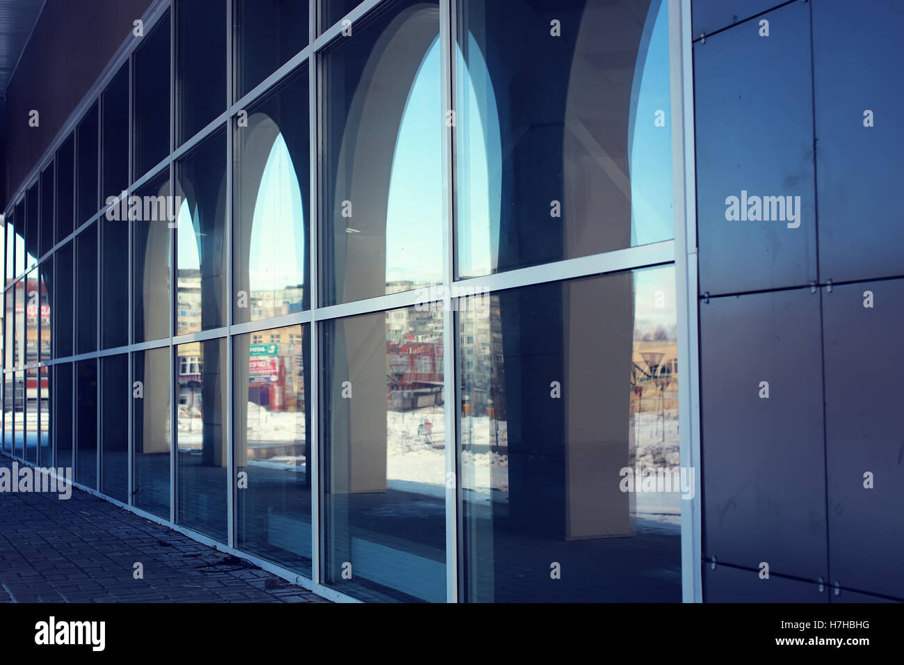 architecture glass arches Stock Photo - Alamy
