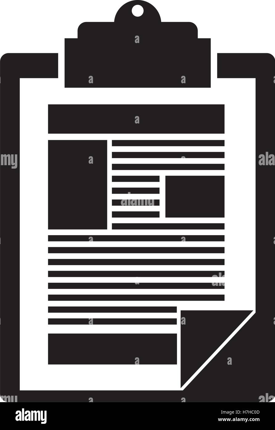 report table with paper page icon over white background. vector ...