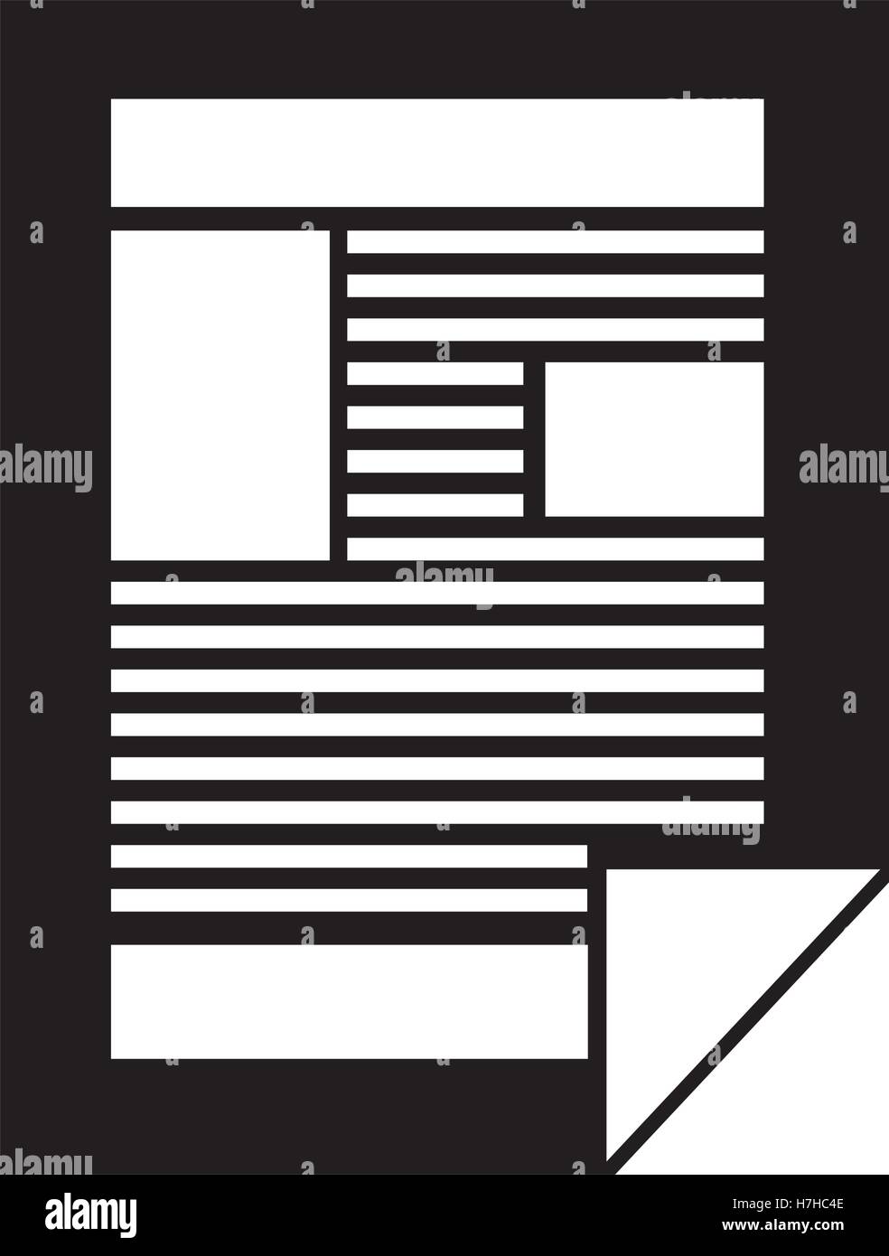document paper page icon over white background. vector illustration ...