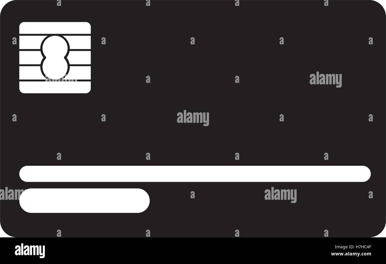 chip card icon over white background. money payment. vector ...