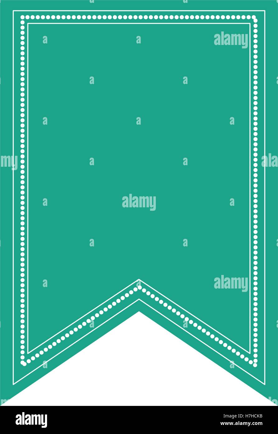 decorative green ribbon label icon over white background. vector ...