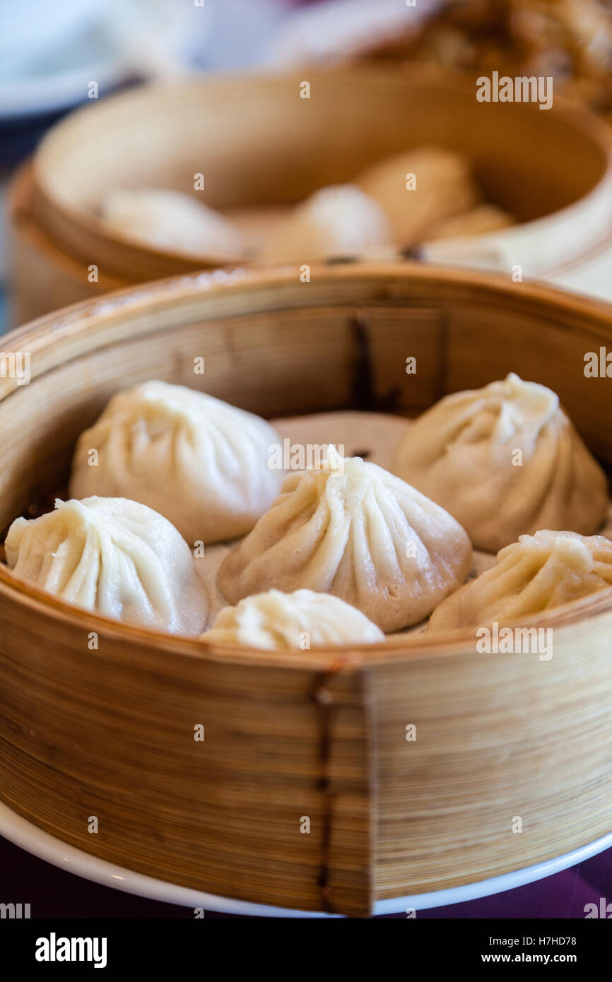 Traditional soup dumpling Xiao Long Bao is a popular Chinese dim sum ...