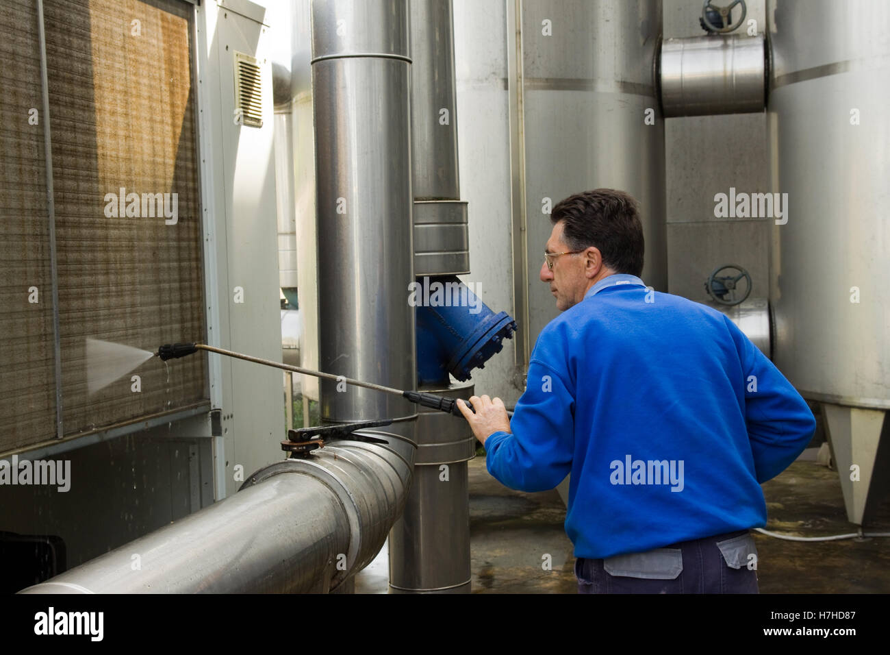 washing dirty premises on a industry place Stock Photo - Alamy