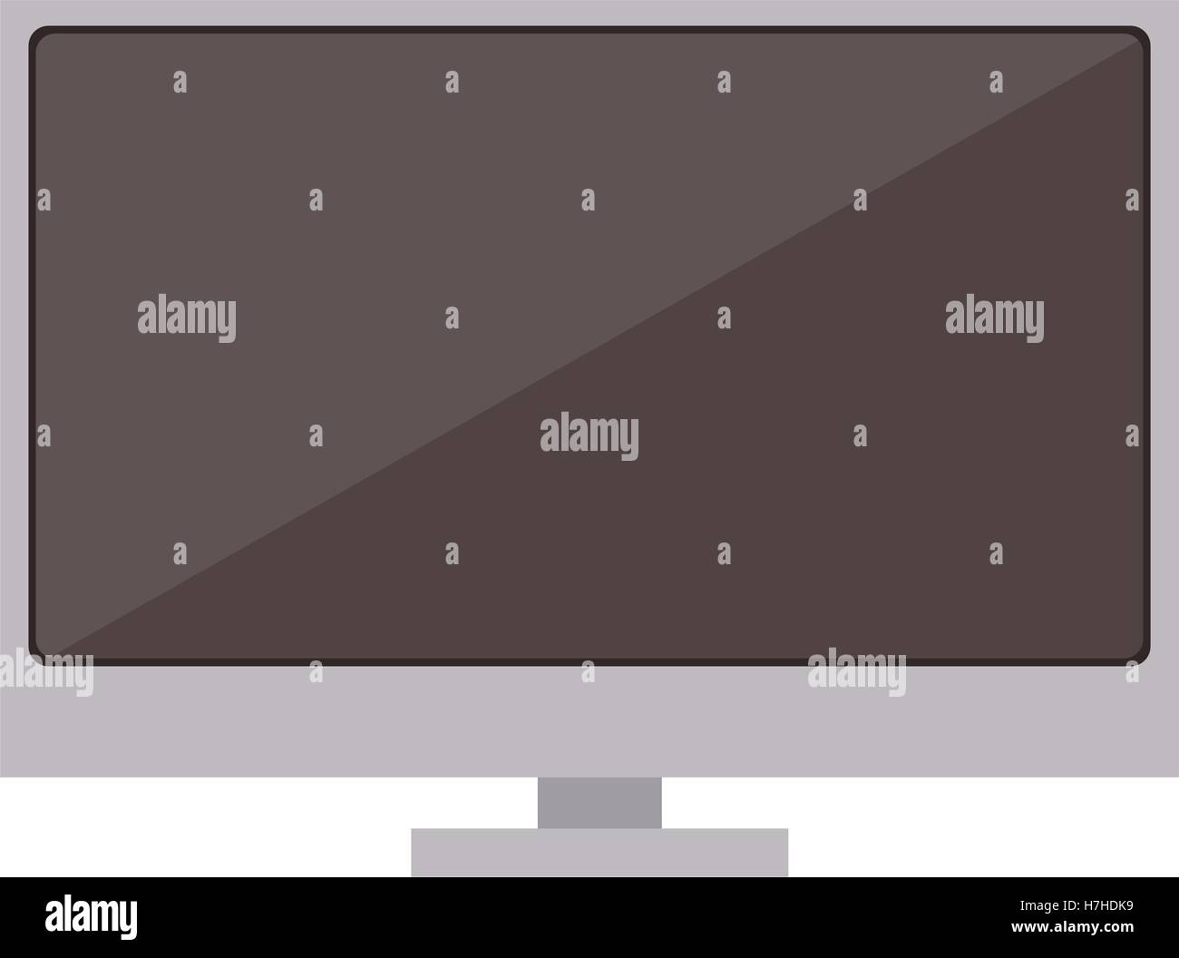 monitor computer device icon over white background. vector illustration ...