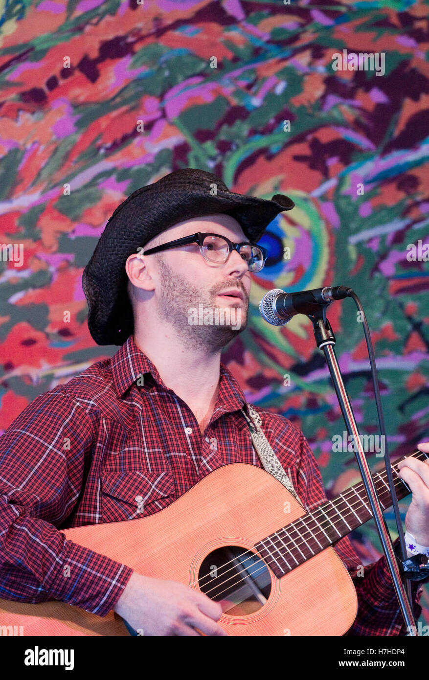 Musician Alex Simler performing solo at the Maverick Festival because ...