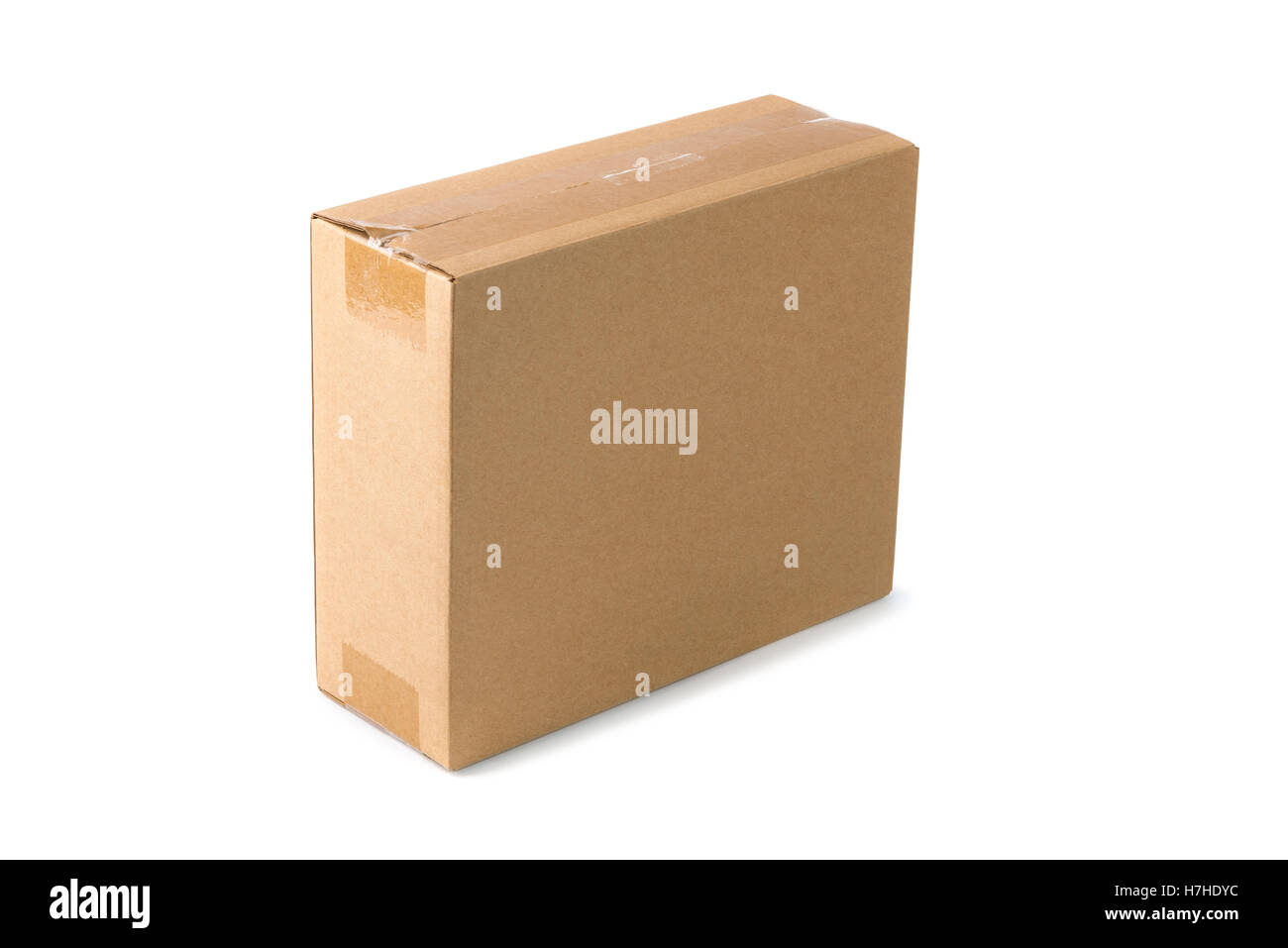 Closed cardboard Box or brown paper package box isolated with soft ...