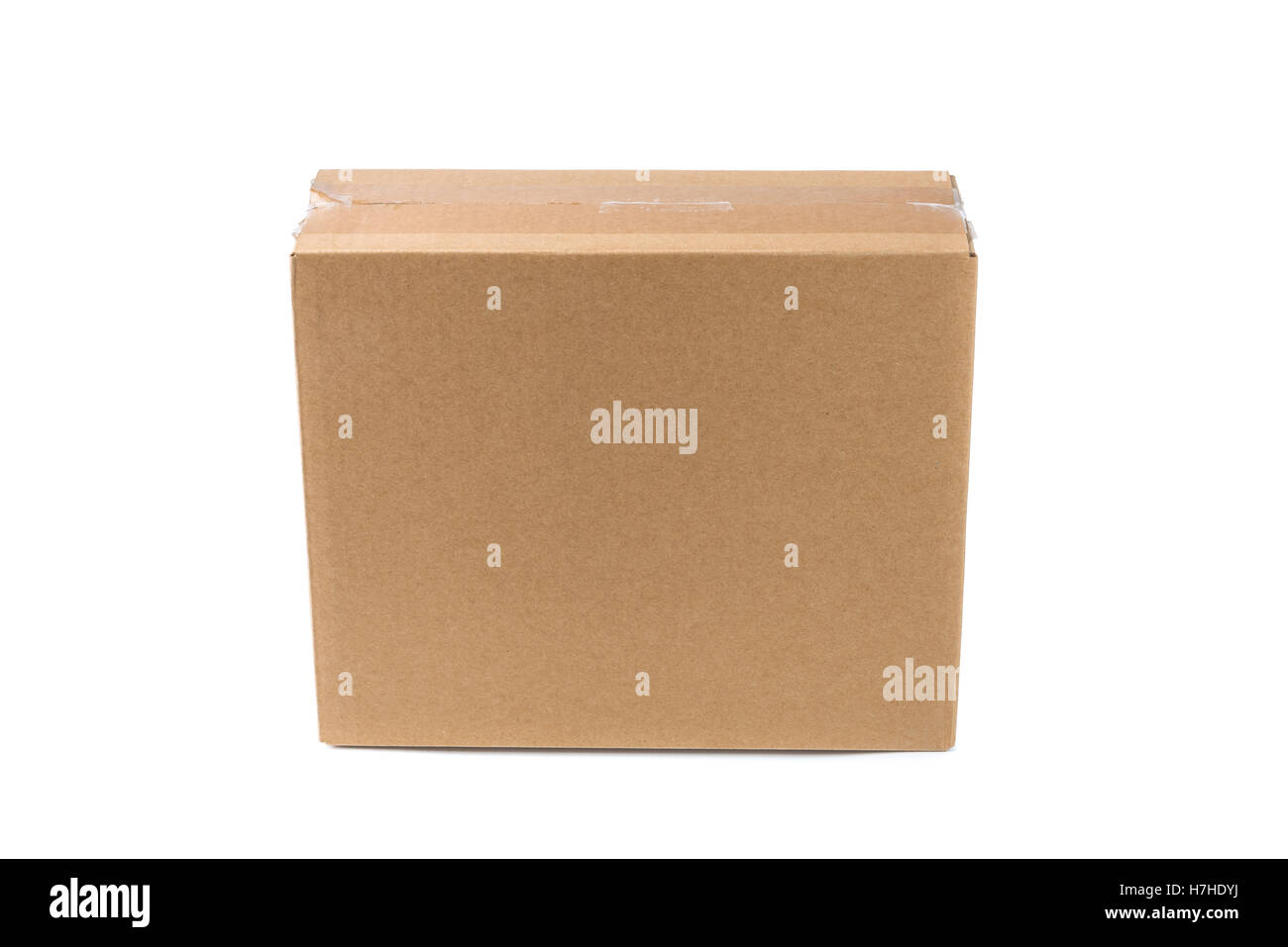 Closed cardboard Box or brown paper package box isolated with soft ...