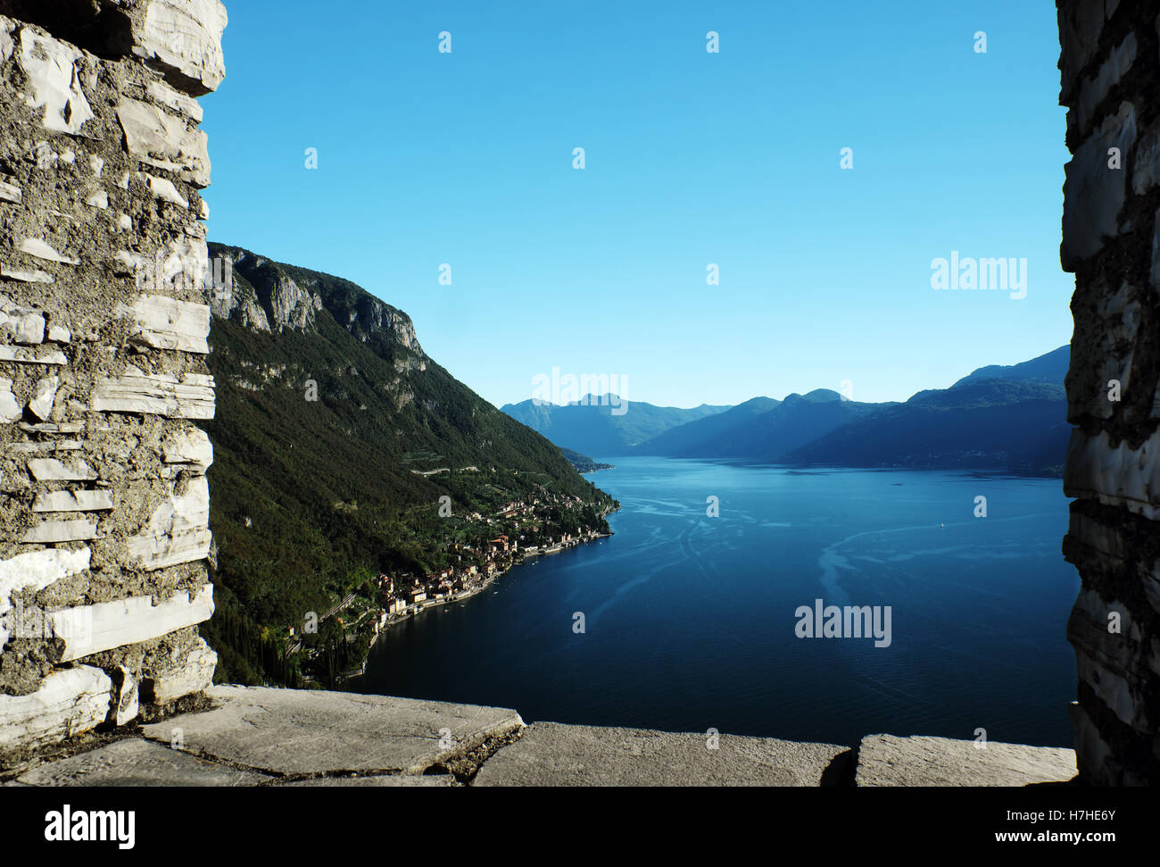 Lake Como from Castle above Varenna Stock Photo - Alamy