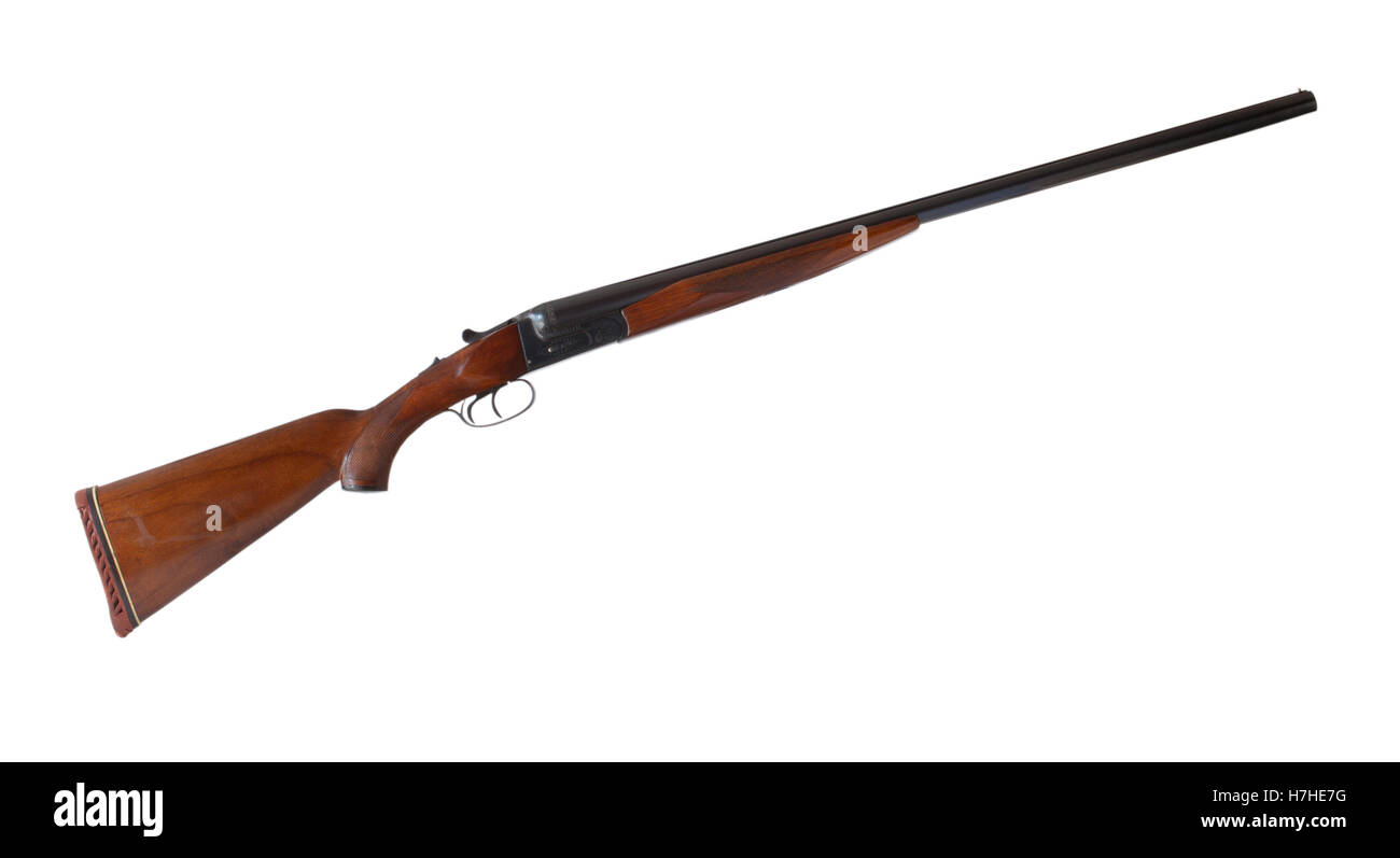 Double barreled shotgun Cut Out Stock Images & Pictures - Alamy