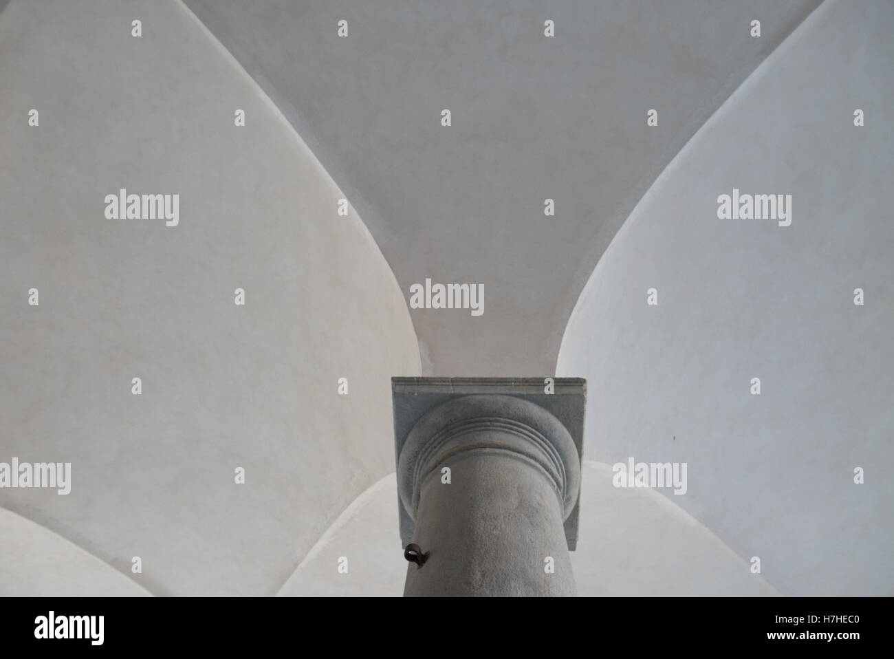 Cross vaults and column Stock Photo - Alamy
