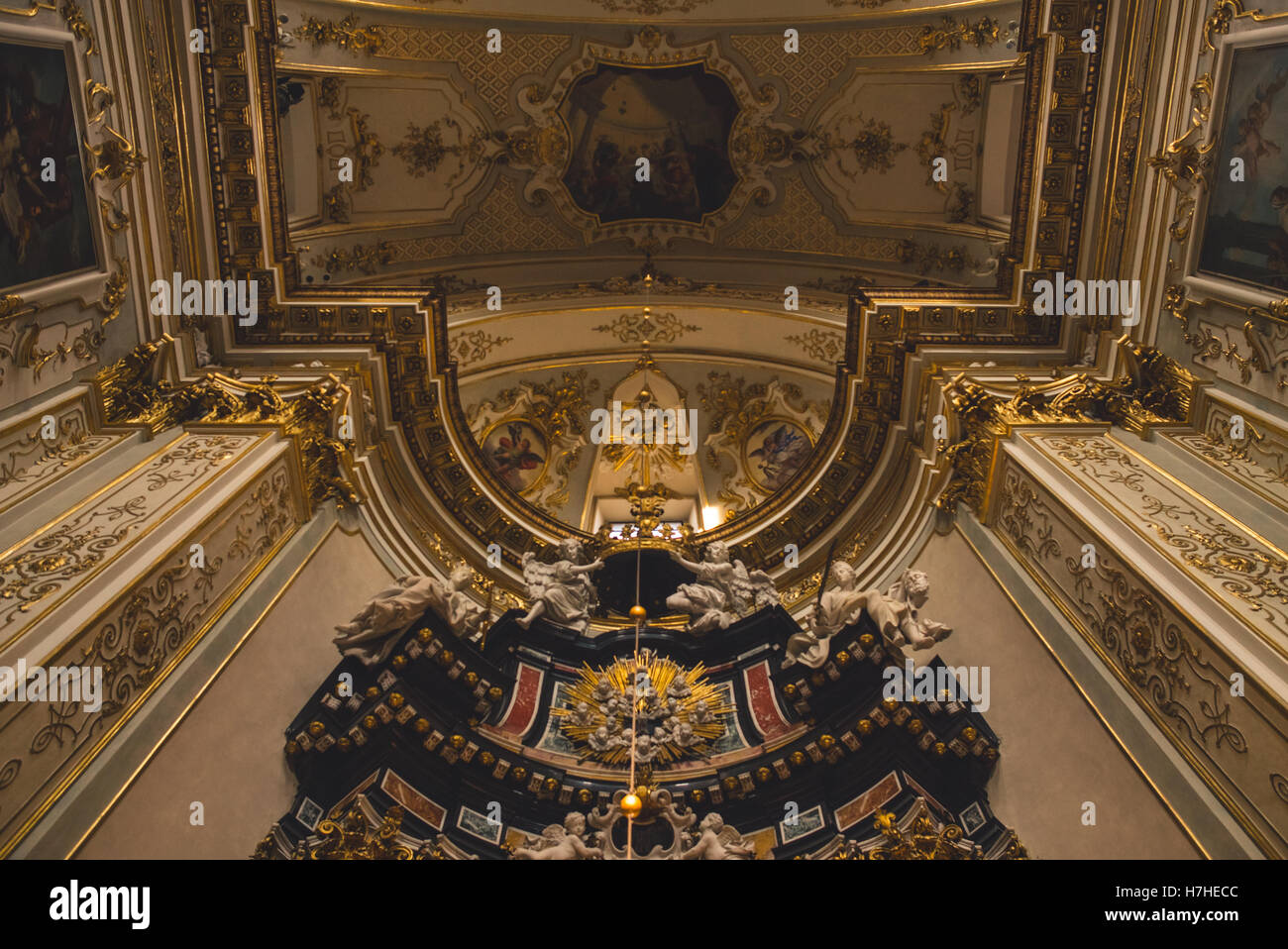 Interior of a classical cathedral Stock Photo - Alamy