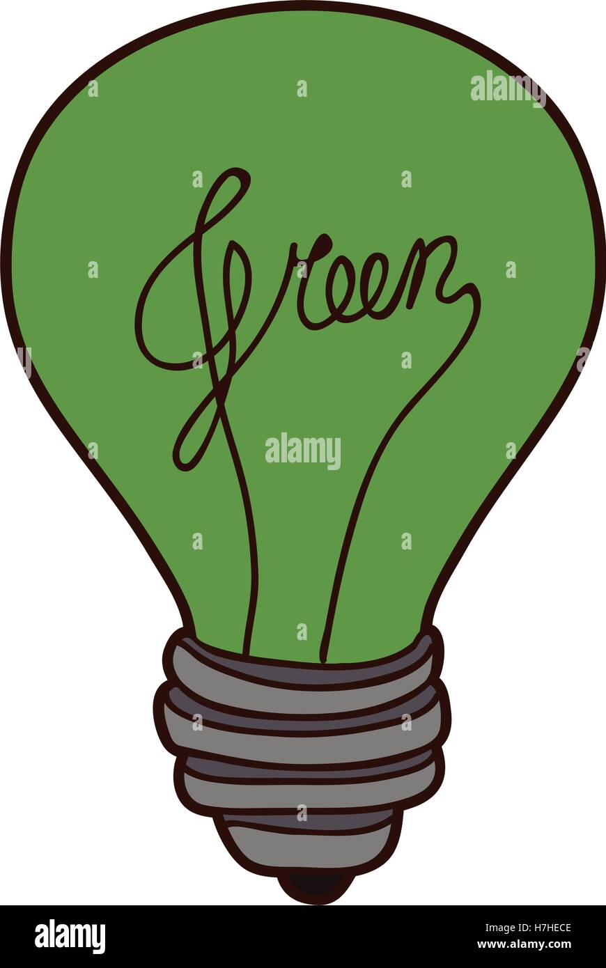 green bulb light icon over white background. vector illustraiton Stock ...