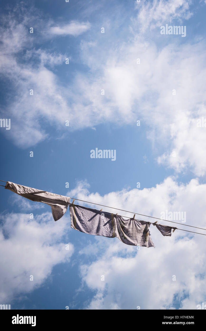 Washing on line Stock Photo - Alamy