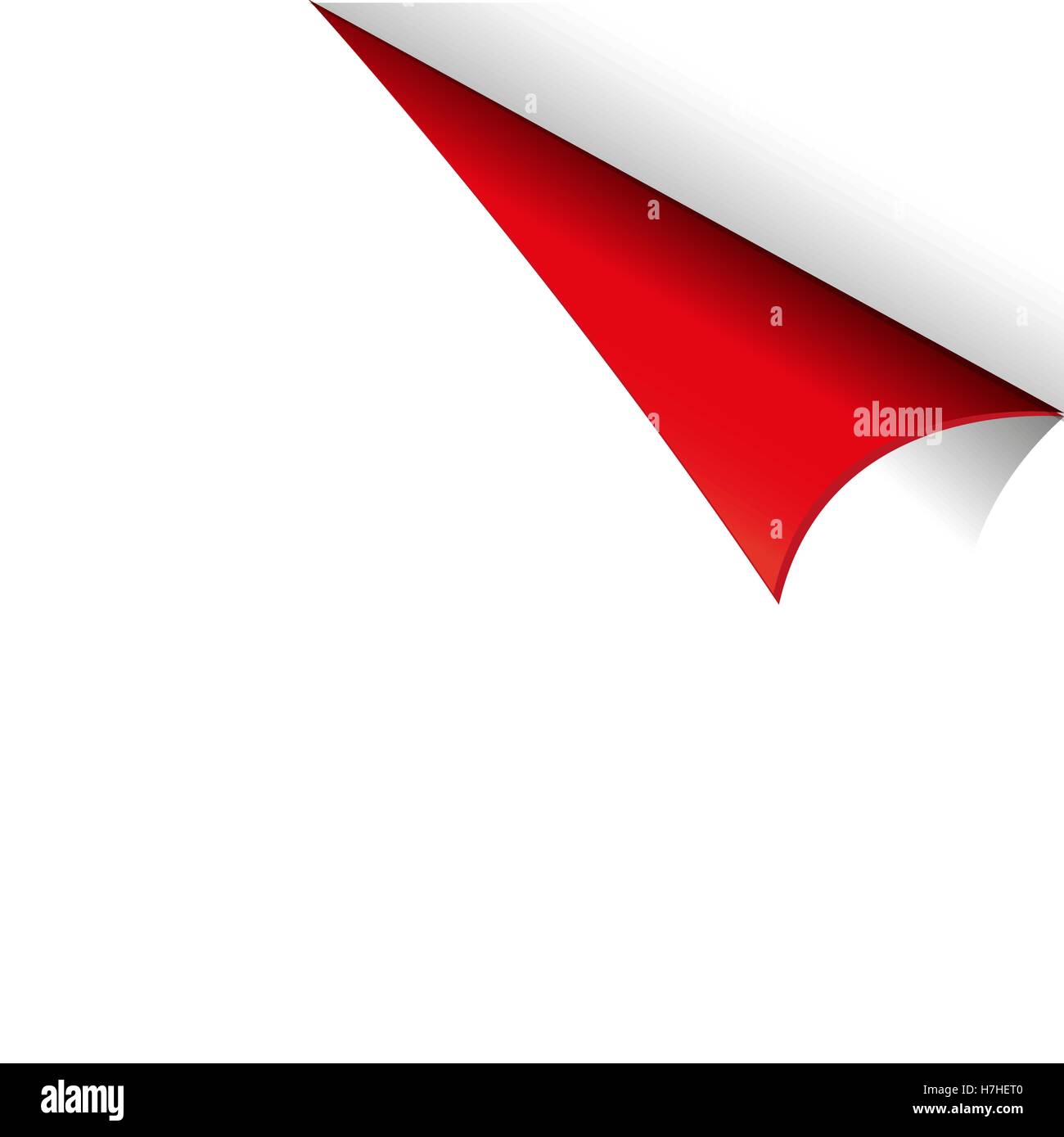 Curled Red Paper Corner with white Background Stock Vector Image & Art ...