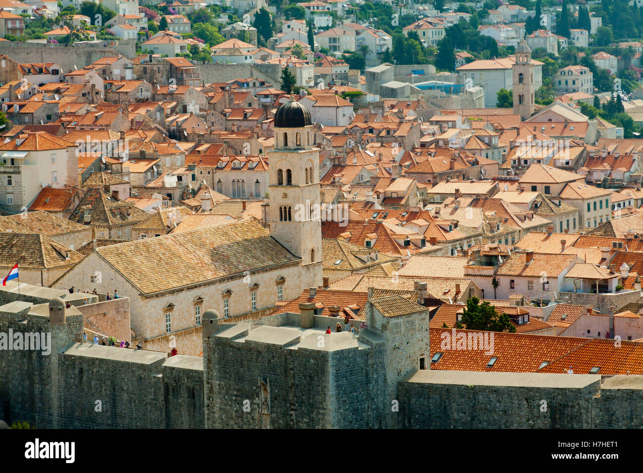 panoramic view of the walled city, Dubrovnik Croatia Stock Photo - Alamy