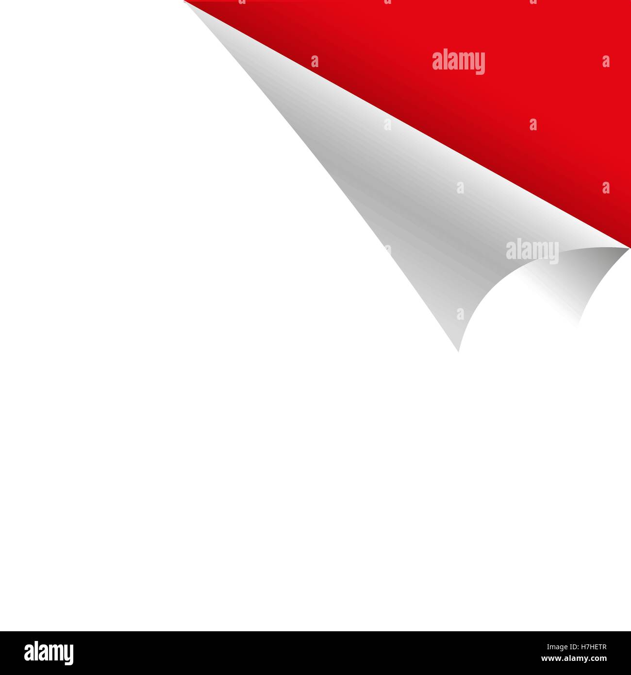 Curled White Paper Corner with Red Background Stock Vector Image & Art ...