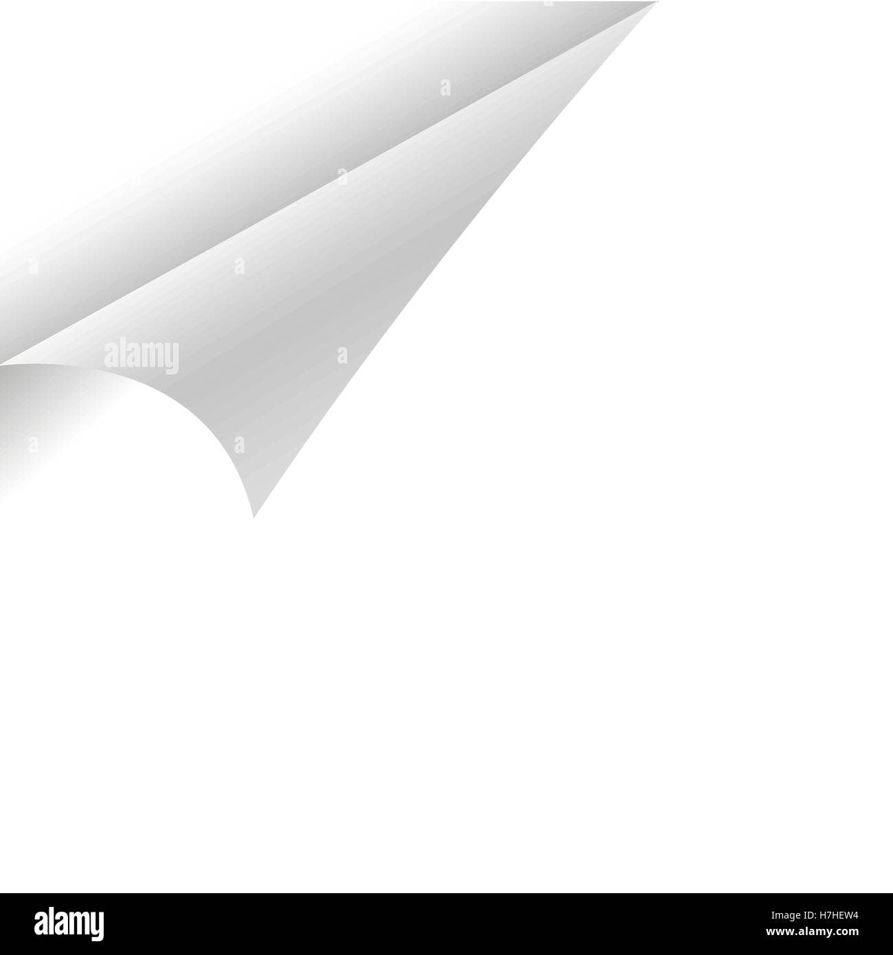 Curled White Paper Corner with white Background Stock Vector Image ...