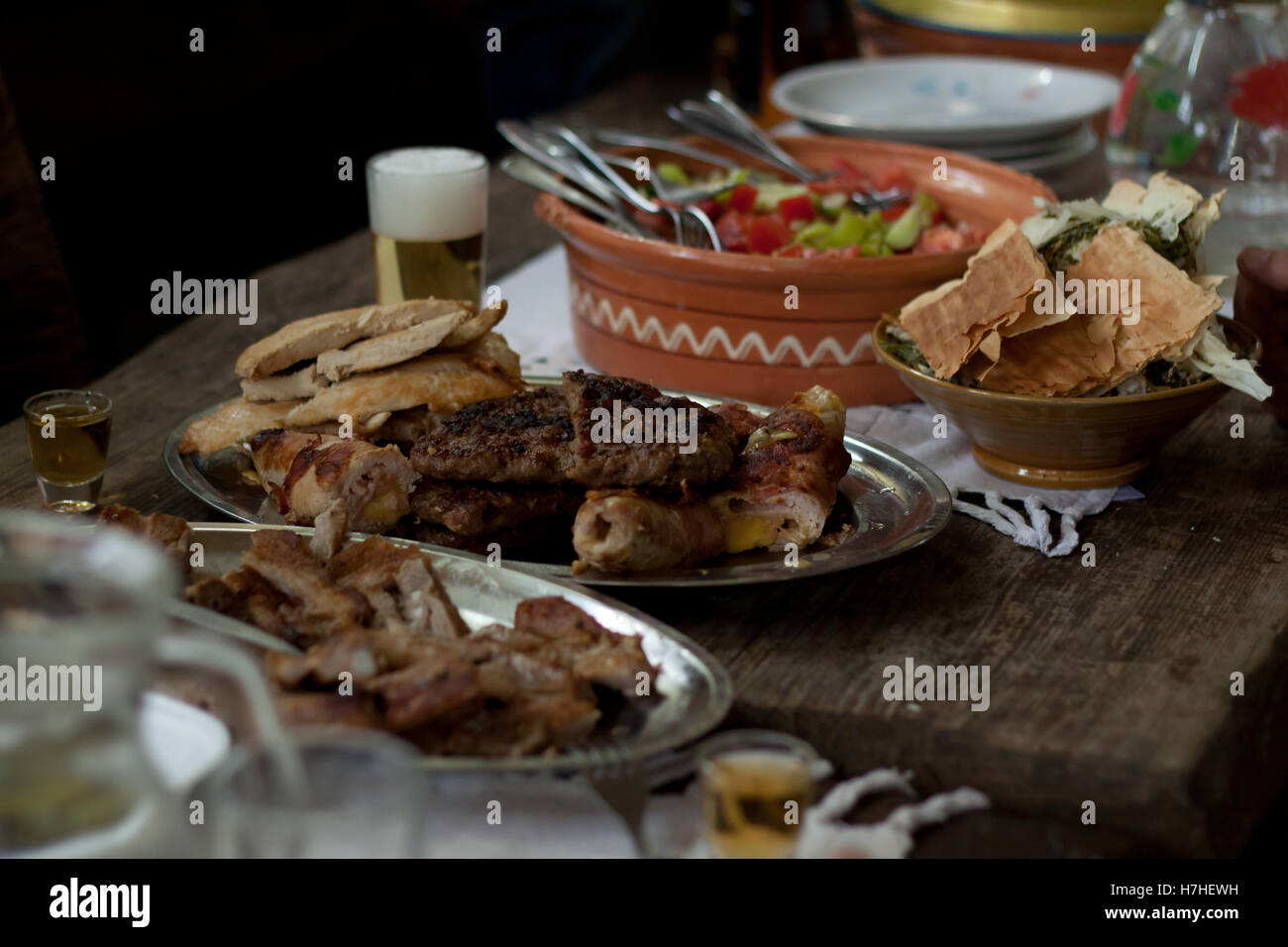 Traditional Macedonian Dinner Stock Photo - Alamy