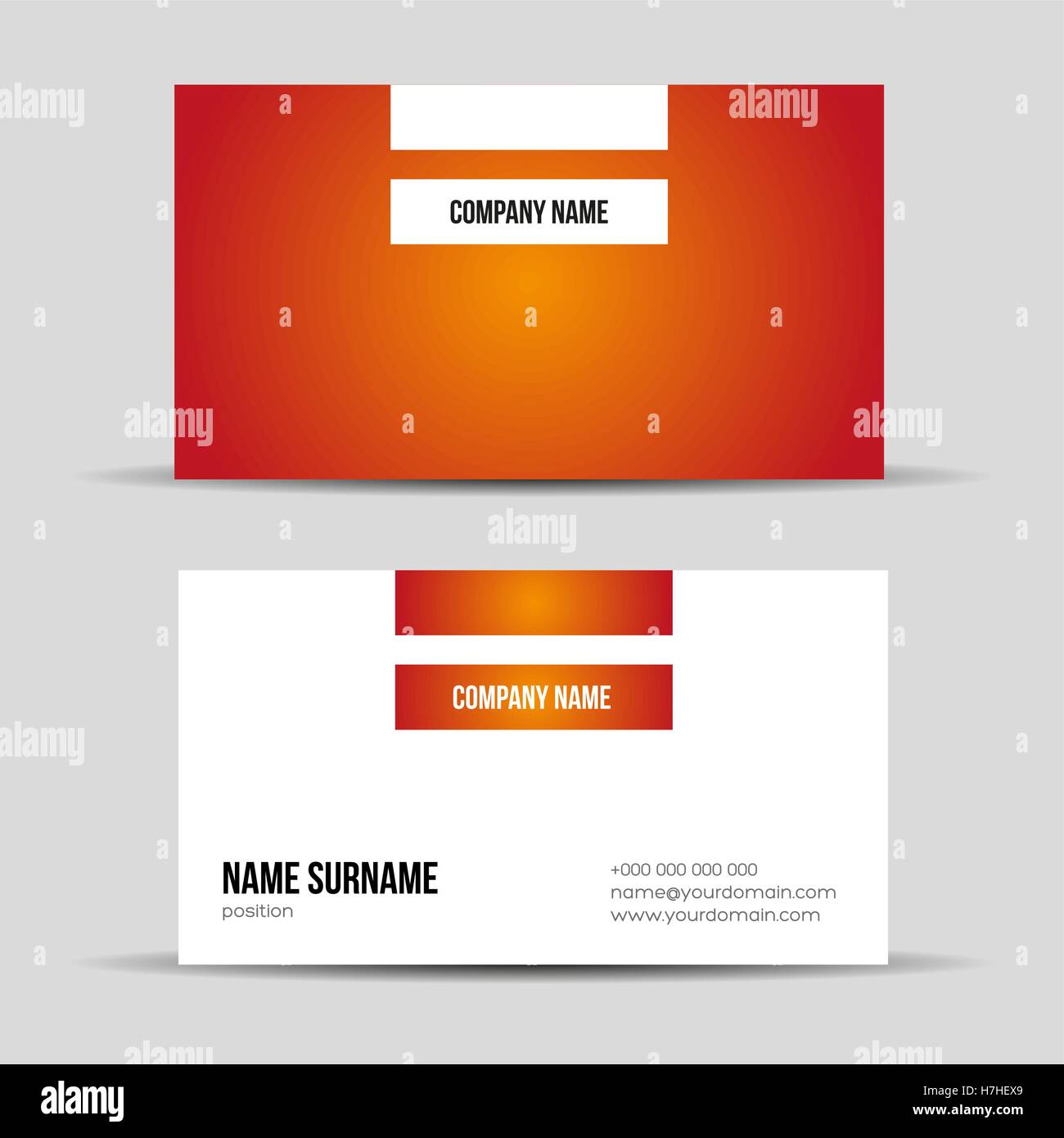 Modern red business card template Stock Vector Image & Art - Alamy