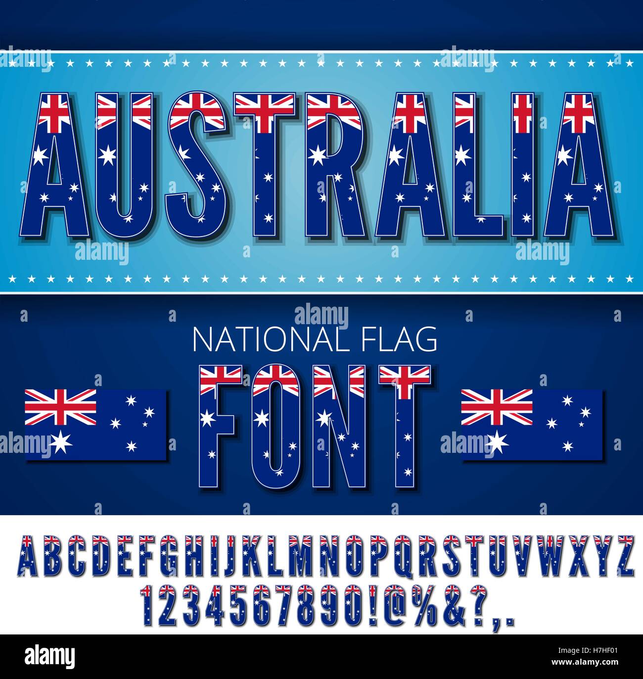 National Flag Font Stock Vector Image & Art - Alamy