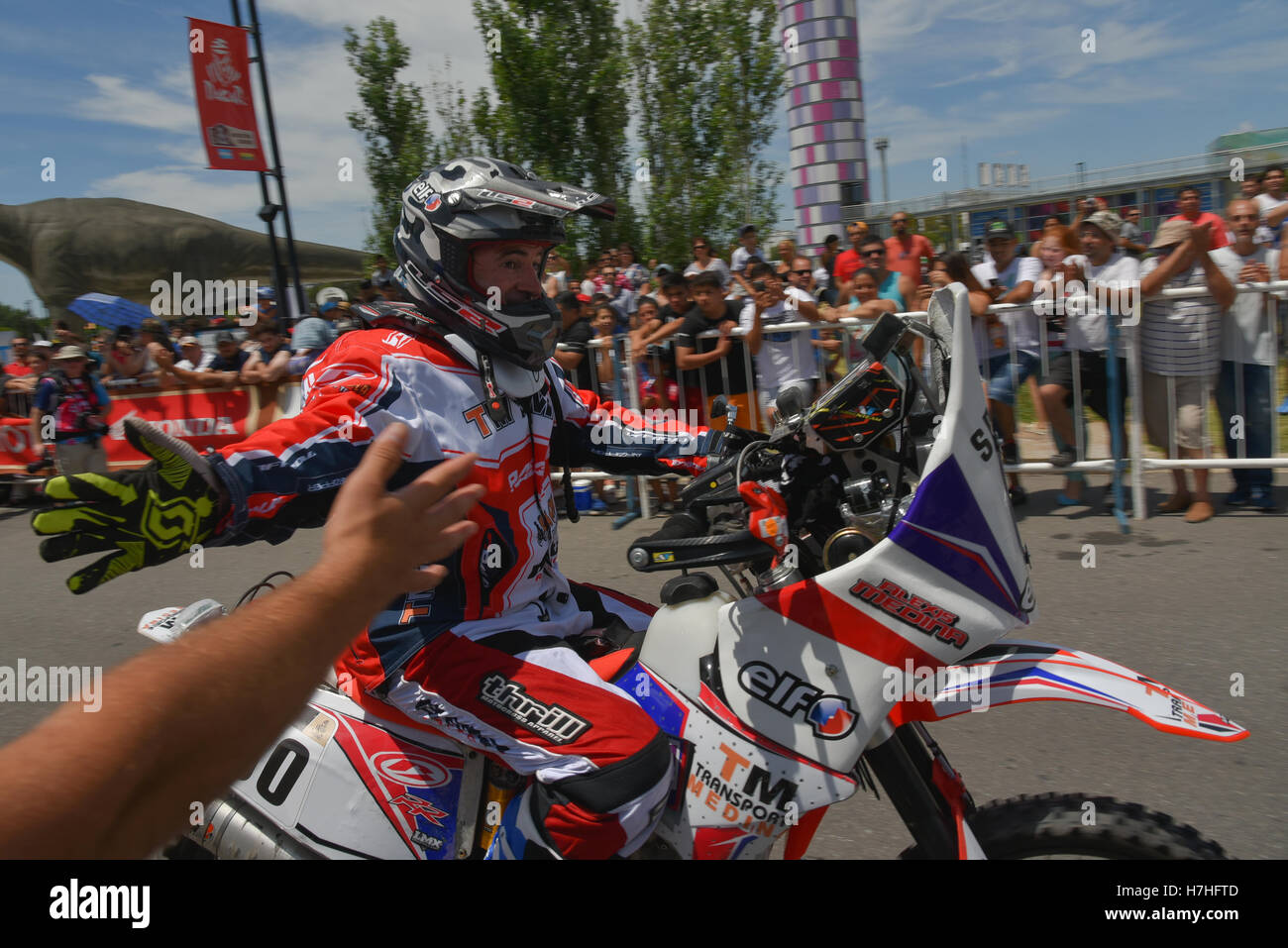 430CC 2012 Beta rider Alexis Martin Medina approach podium ramp at the ...
