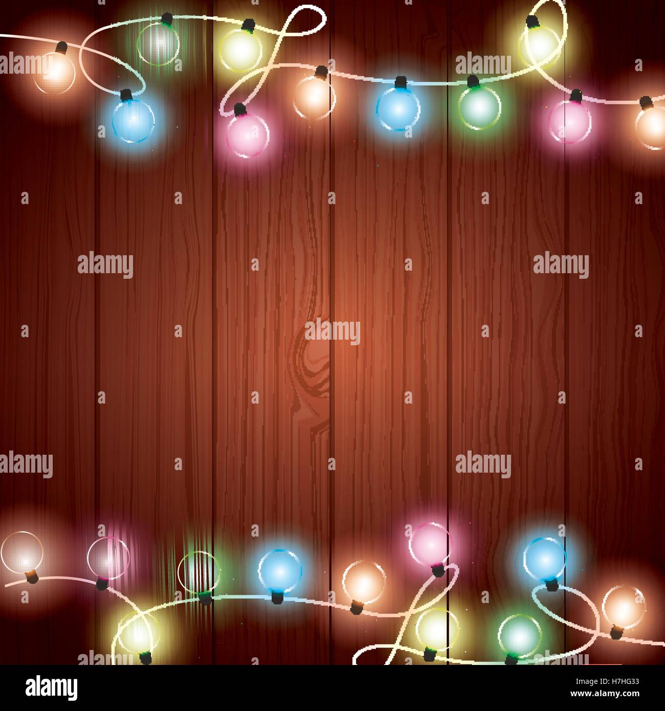 installation of Christmas lights decoration vector illustration design ...