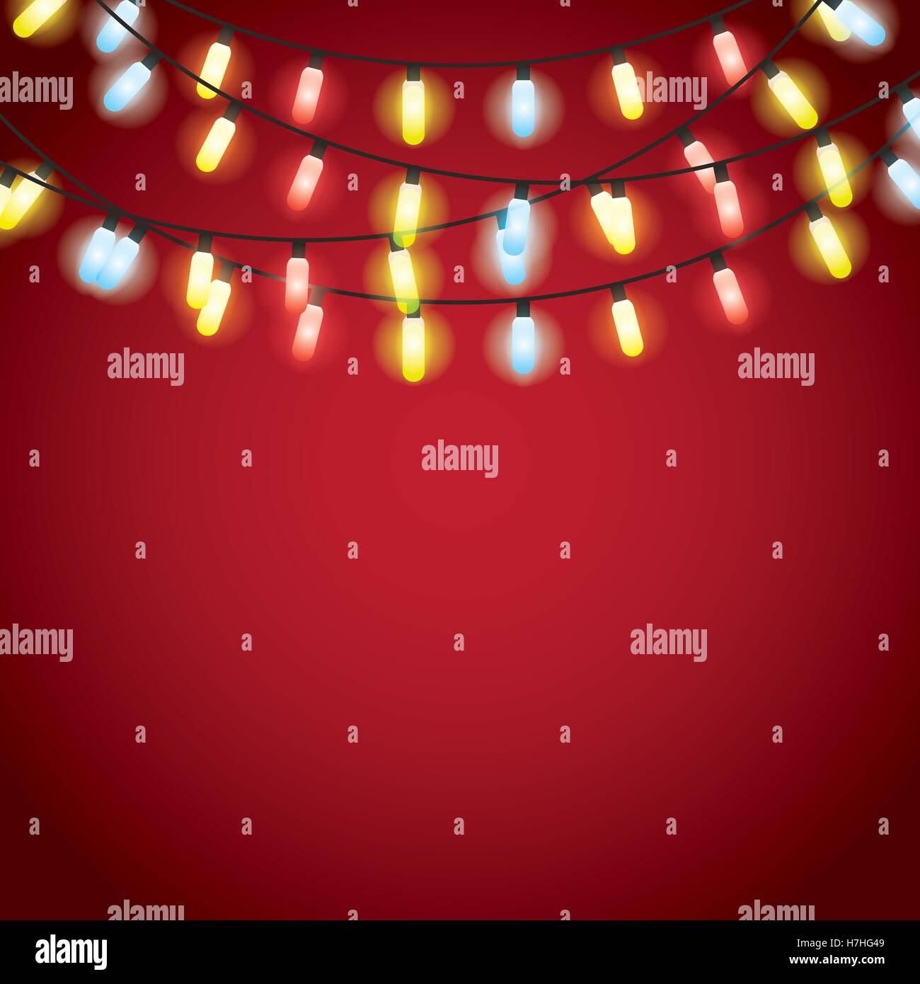 installation of Christmas lights decoration vector illustration design ...