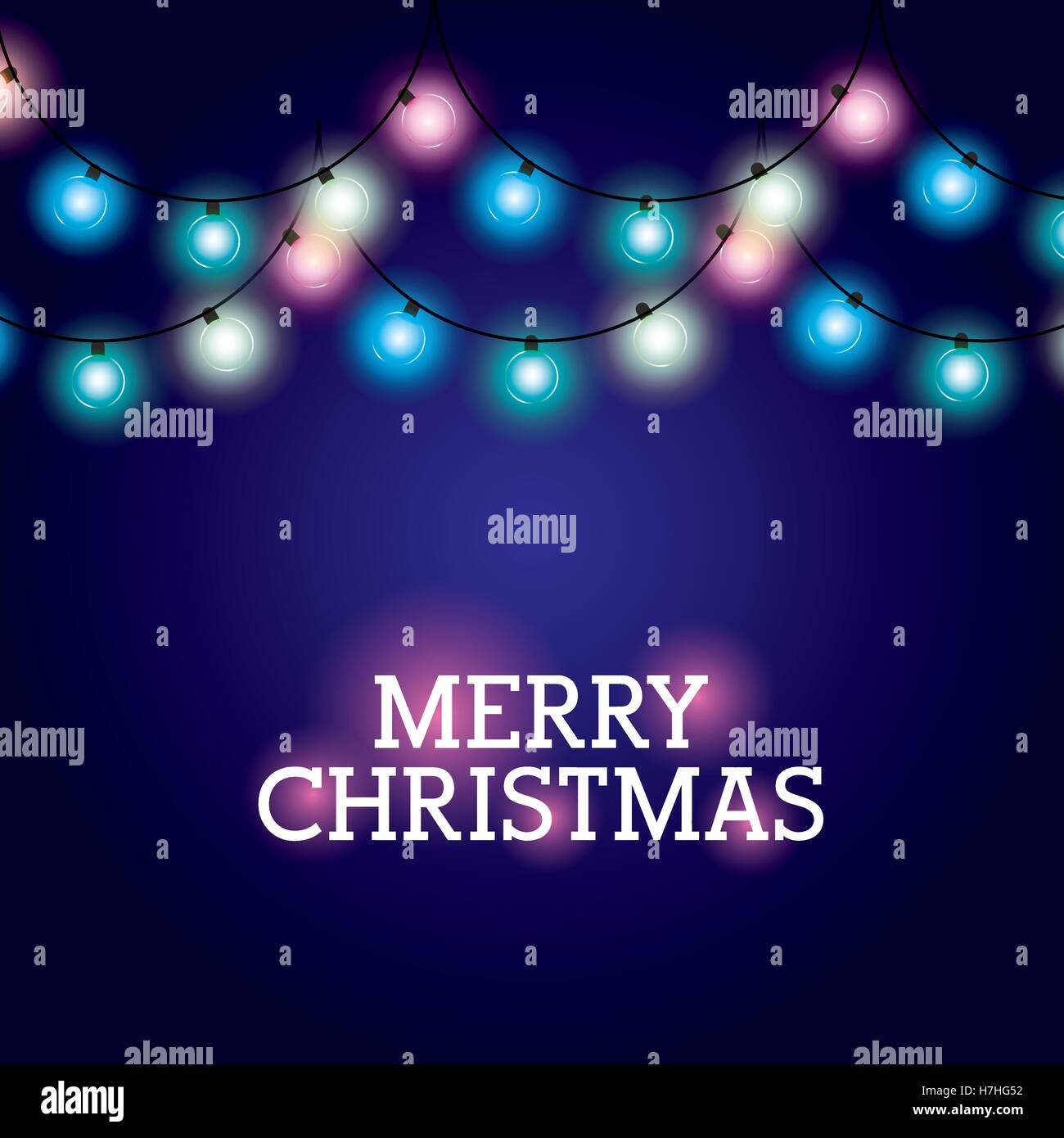 installation of Christmas lights decoration vector illustration design ...