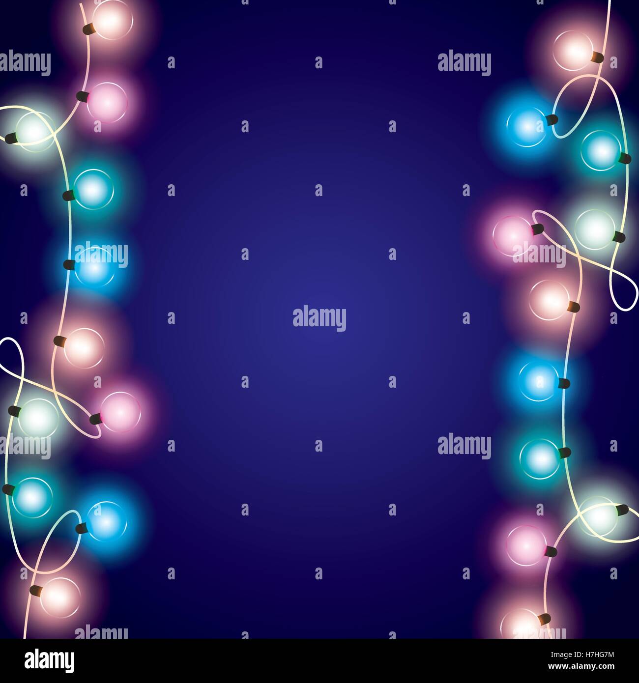 installation of Christmas lights decoration vector illustration design ...