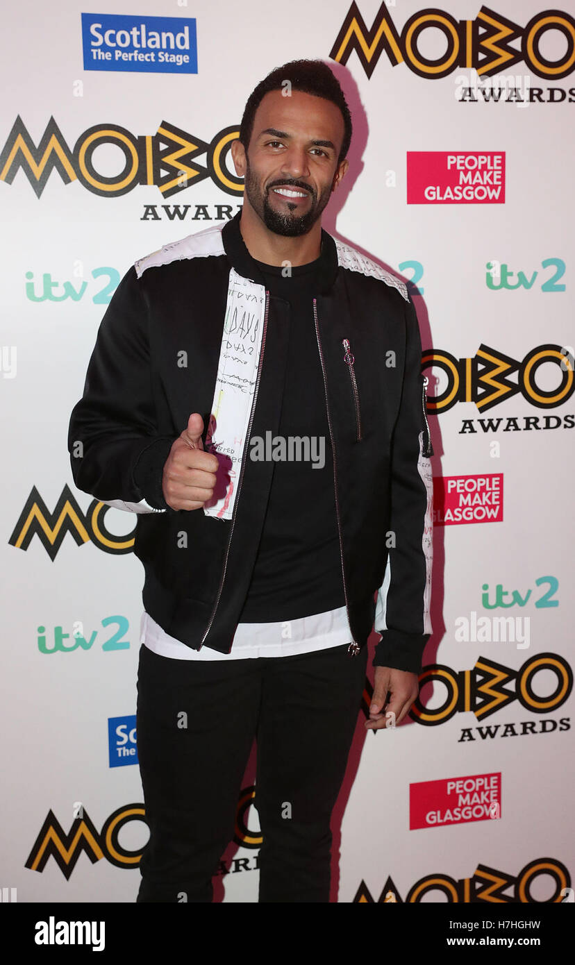 Craig David attends the 21st Mobo Awards at Glasgow's SSE Hydro Stock ...
