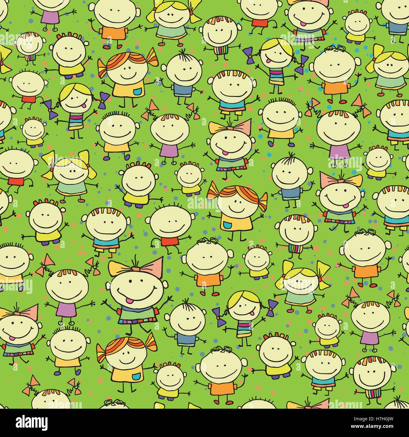 Happy children seamless background Stock Vector Image & Art - Alamy