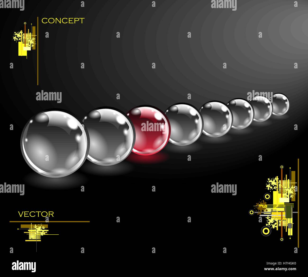 Realistic sphere illustration. Logo concept. Abstract spheres with some ...